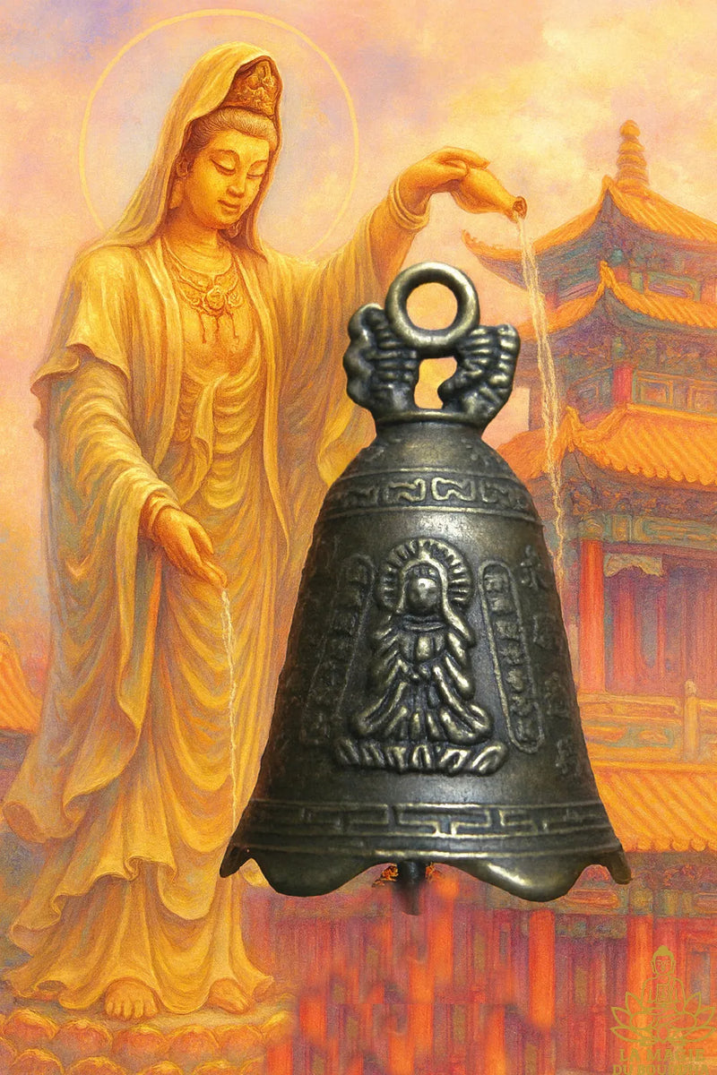 Clochette de temple Chinois - Guan Yin.| La Magie du Bouddha.